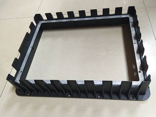 China Front Bezel Housing Black Painting Die Casting Parts Customized Aluminum Diecasting supplier