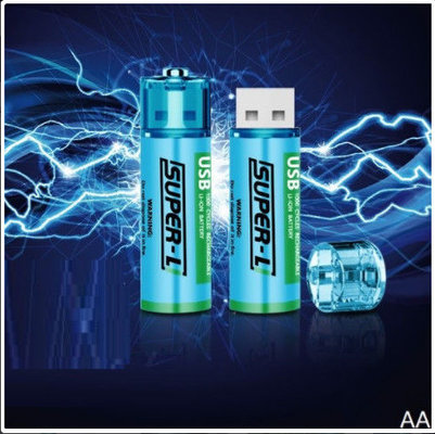 Full high capacity USB rechargeable 1.5V 1000mAh li ion battery No. 5 AA battery supplier