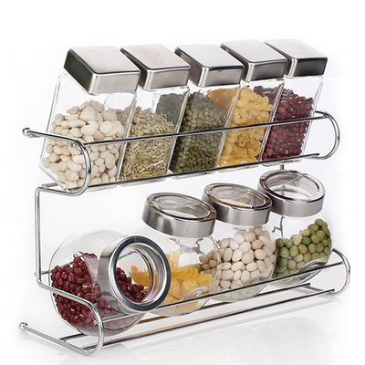 No Drilling Screw Steel Wall Mounted Kitchen Spice Rack Easy Installation With Hook supplier