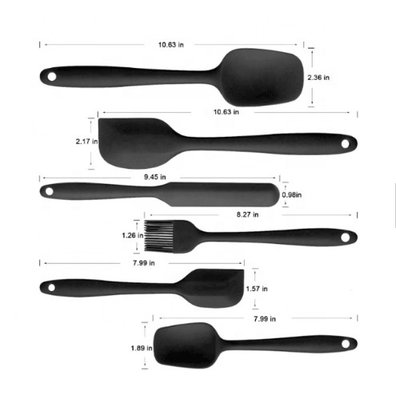 Spatulas Utensil Silicone Kitchen Tools 6 Pieces Cooking Set Eco - Friendly supplier